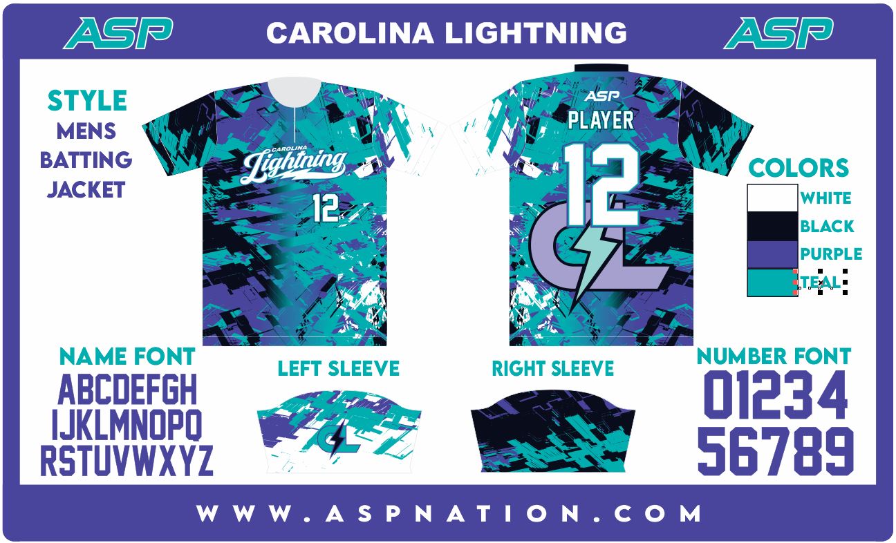 Caroling Lightning Fastpitch Mens Full Sublimation Batting Jacket – ASP ...