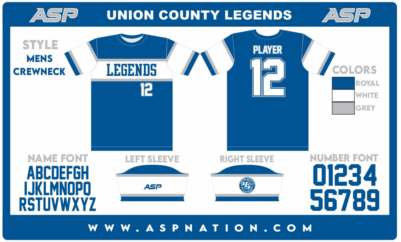 Union County Legends Baseball Full Sublimation Uniform – ASP Nation
